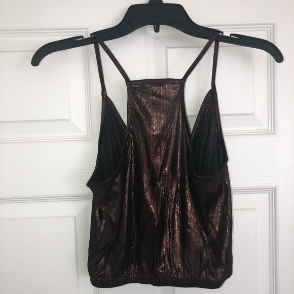 Forever 21 | Tops | Forever 2 Copper Metallic Surplus Cropped Cami ...